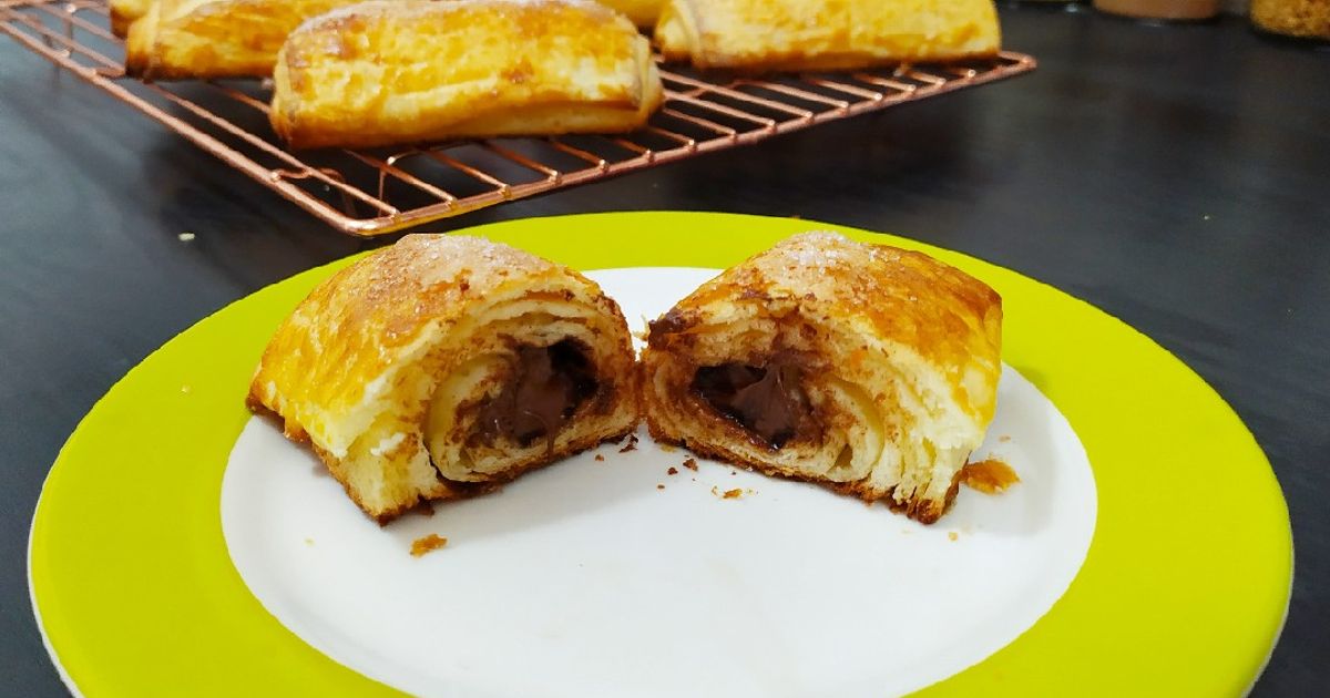 Pain Au Chocolat Facturas Rellenas De Chocolate Receta de Mon
