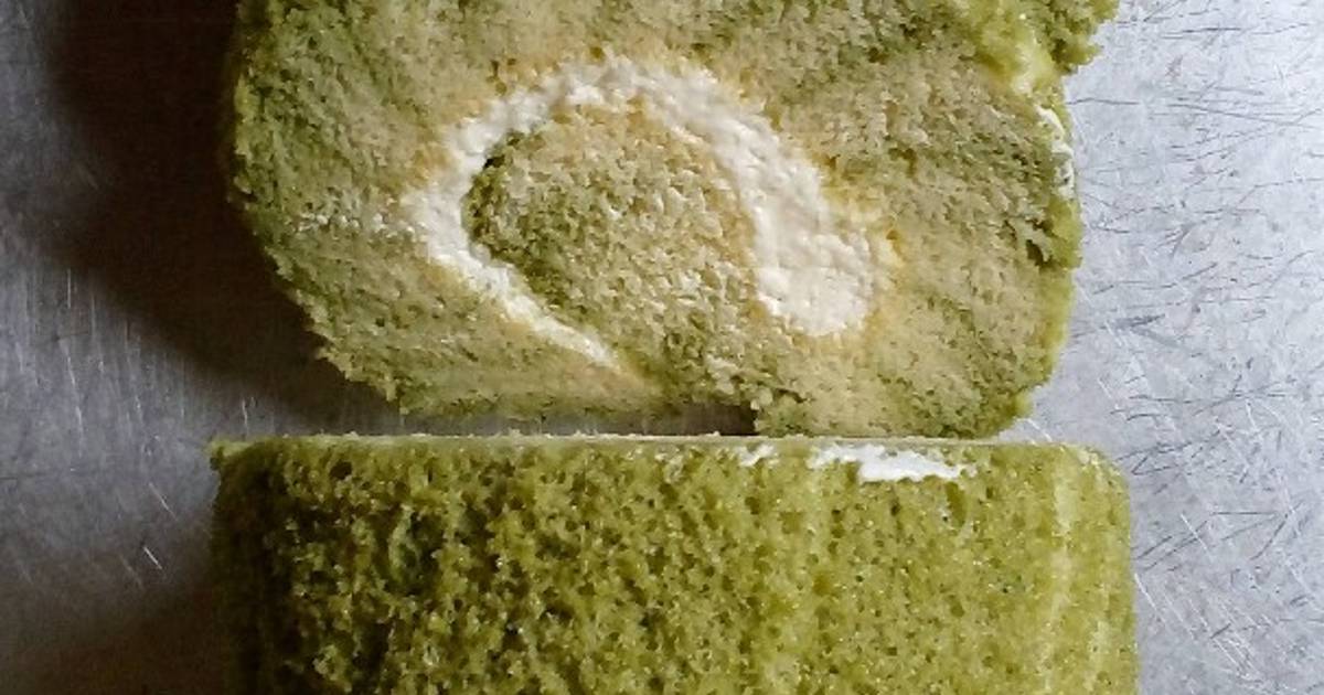 Resep Hurricane swiss roll cake Greentea oleh Guspratiwi - Cookpad