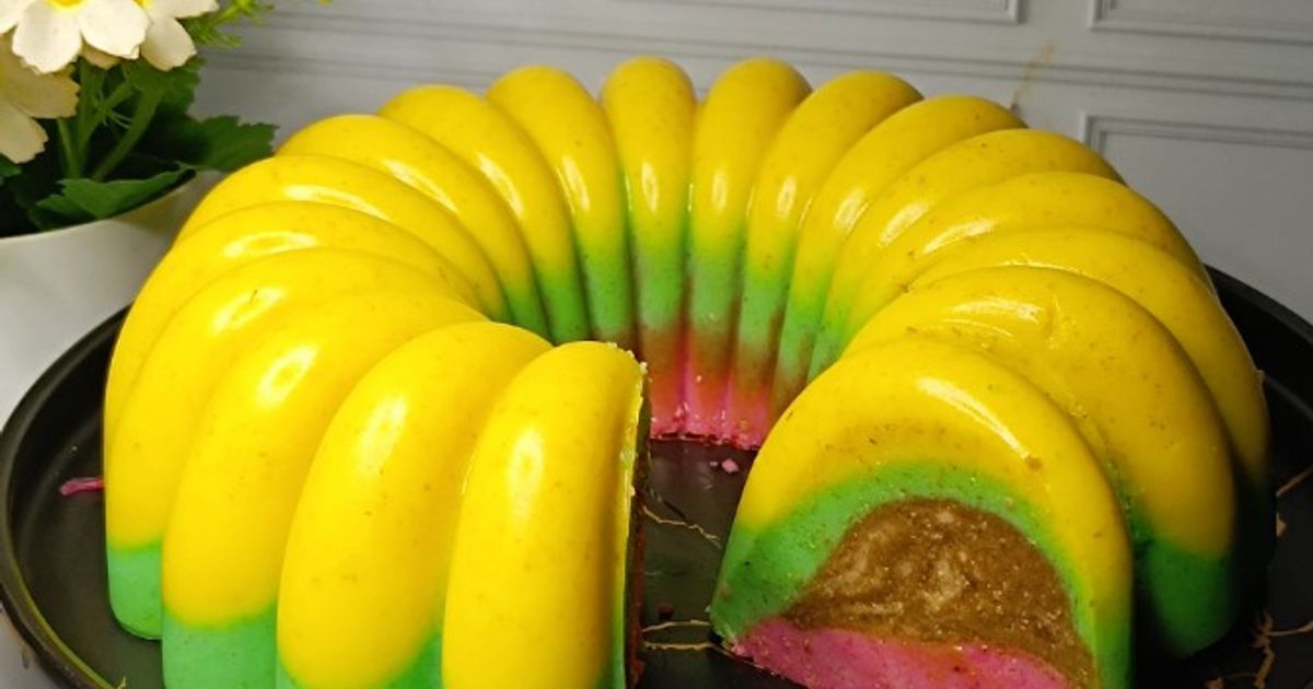 Resep Puding Rainbow Roti Tawar oleh Anugerah Patricia Putry - Cookpad