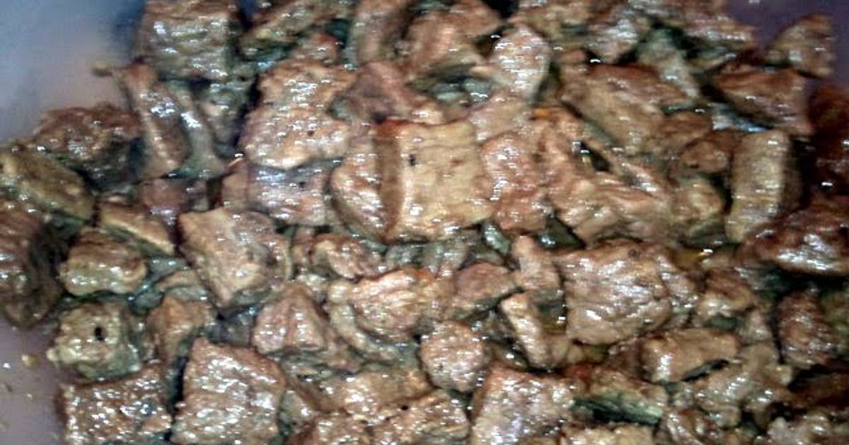 sauted steak chunks Recipe by lovetocookmama - Cookpad