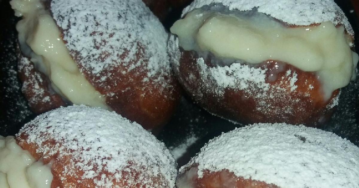 Bombas Rellenas Con Crema Pastelera De Coco *Fácil* Receta de ...