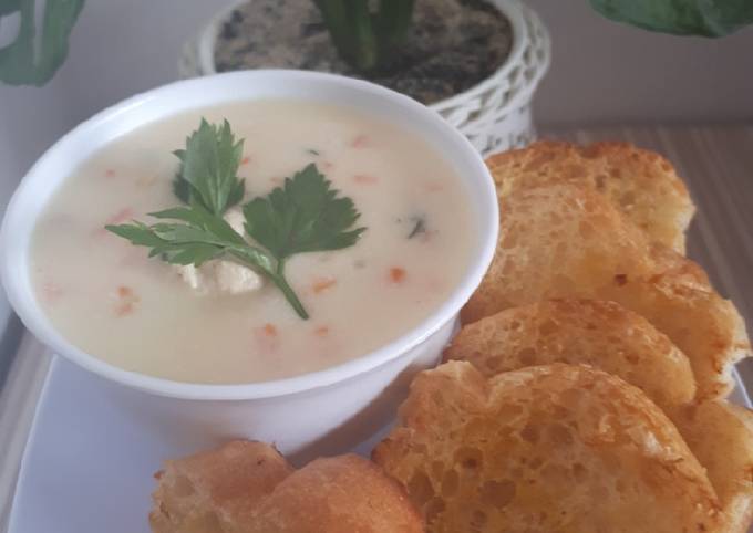 Resep Sup Cream Jagung Ayam oleh Madame Die Kitchen - Cookpad