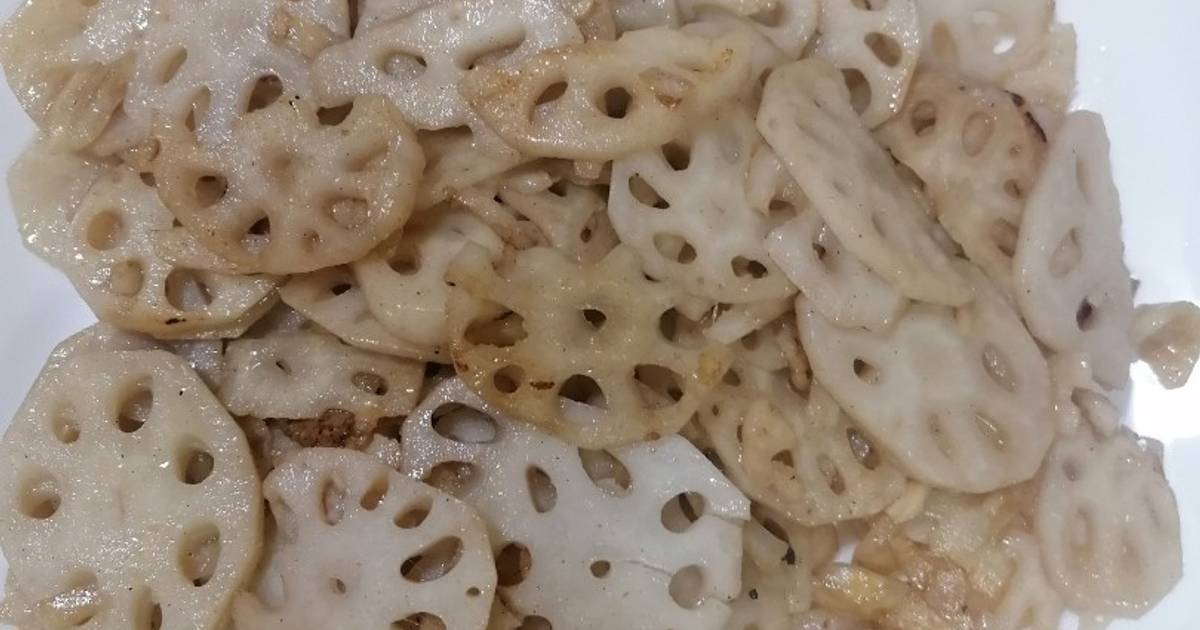 Resep Tumis Crunchy akar teratai (lotus) saos tiram oleh Luli - Cookpad