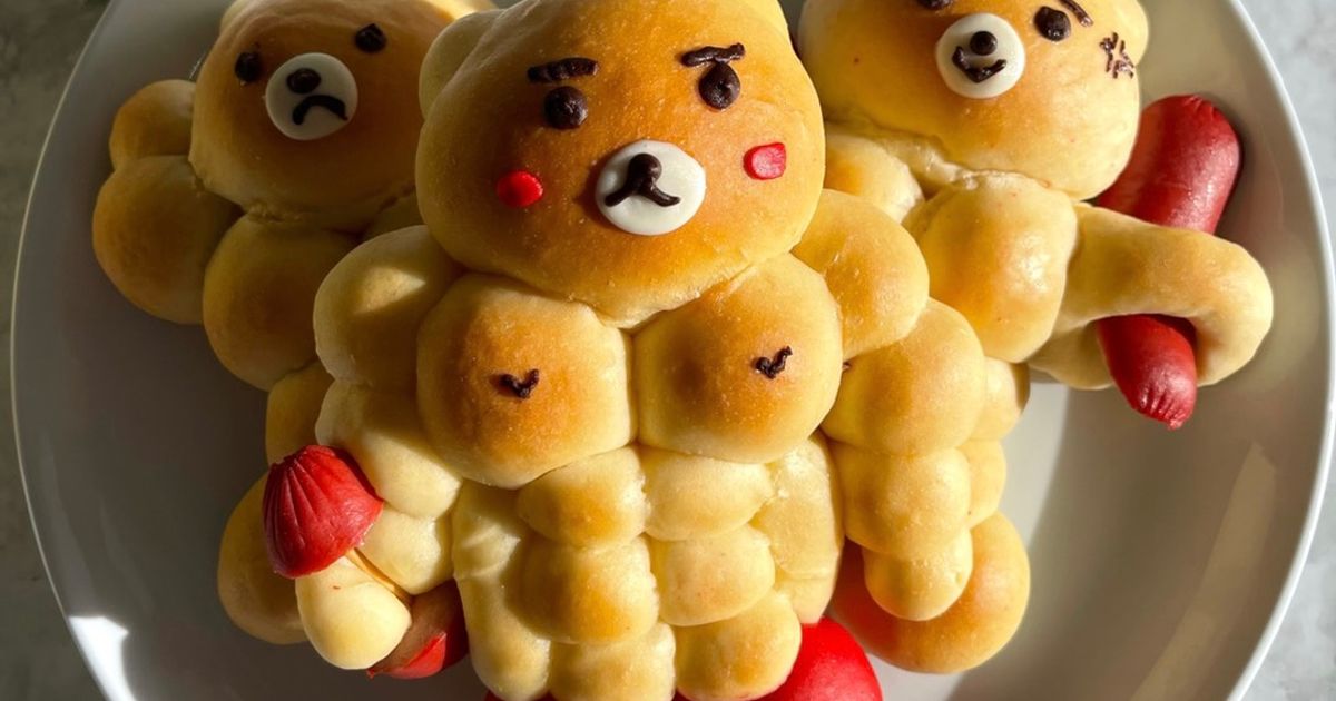 Resep Squishy Buff Bear Bread | Resep Roti Karakter Super Empuk 👍👍👍 ...