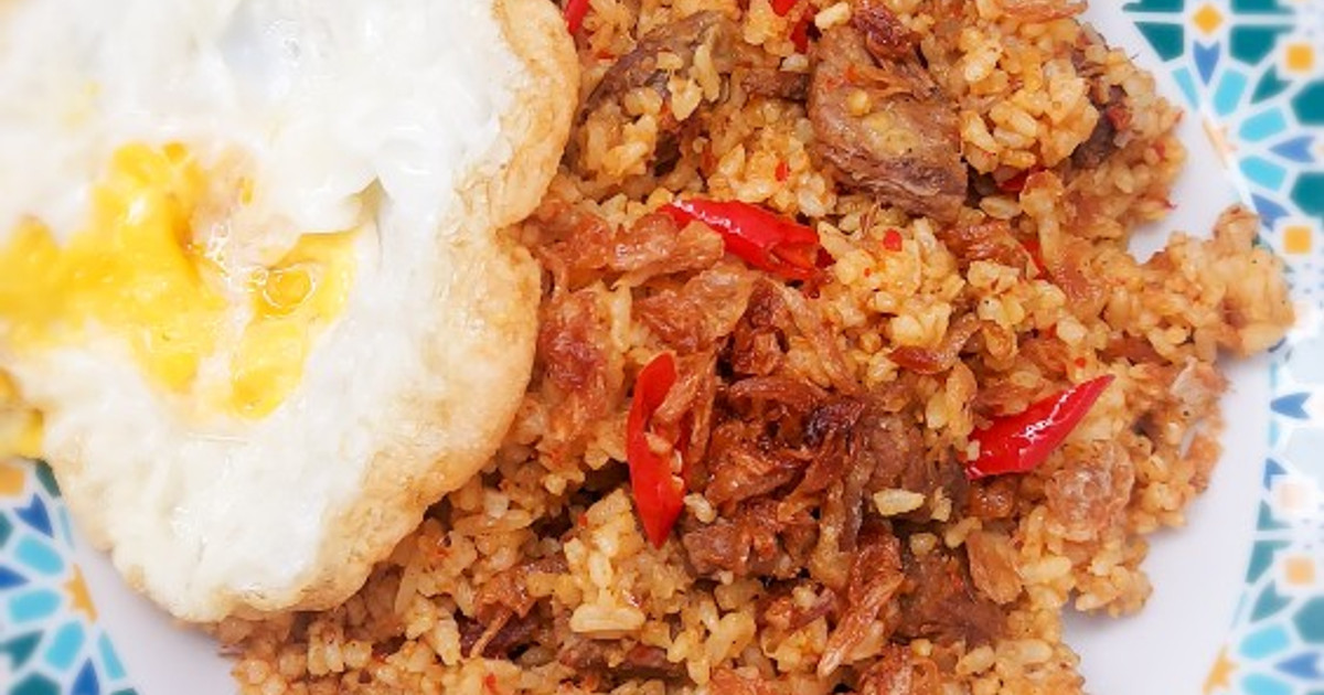 Resep 416. Nasi Goreng Kambing Simple Enak! oleh Noona Hilda ️ - Cookpad