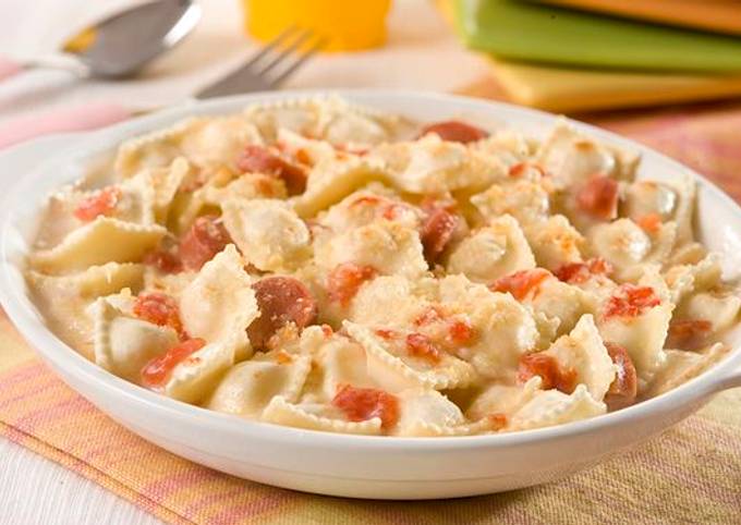 Pasta con salsa rosa Receta de Braian- Cookpad