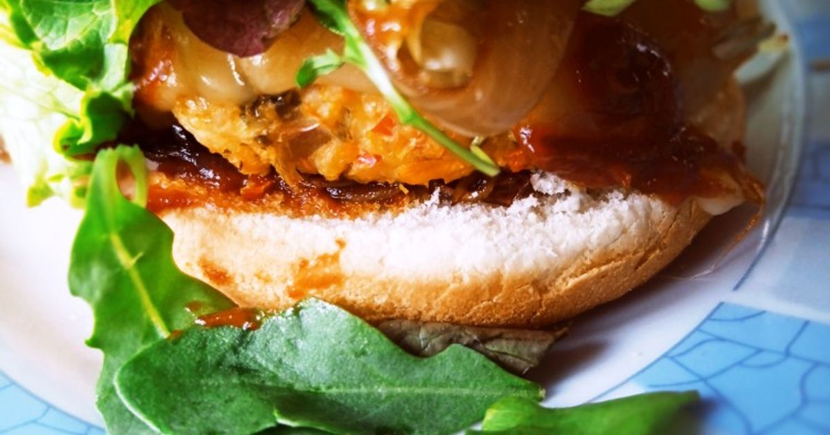 Chicken Burger 🍔 μπέργκερ με μπιφτέκι κοτόπουλο Bbq Sauce Συνταγή από ...