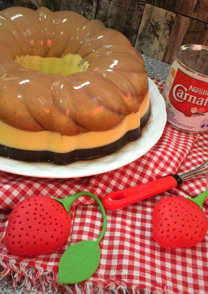 Resep Puding marie regal 3 lapis oleh Imelda Meina - Cookpad