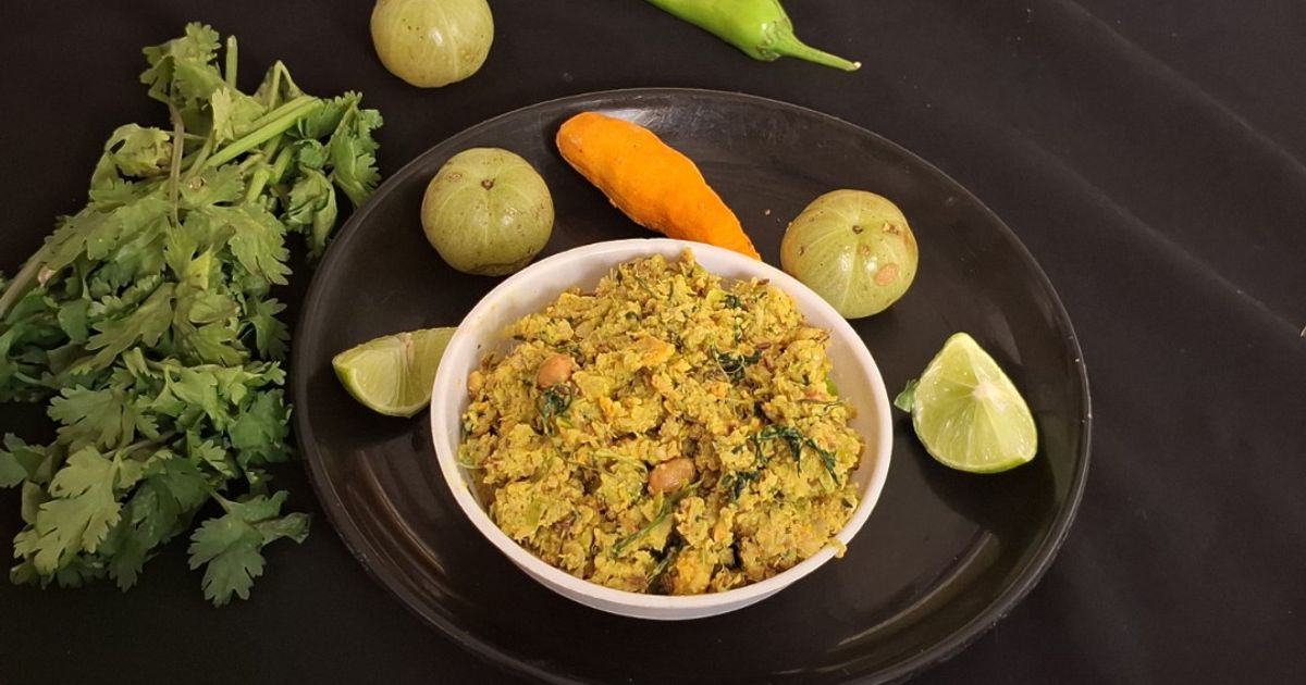 Fresh Amla And Turmeric Thecha (Chutney) Recipe by Keshma Raichura ...