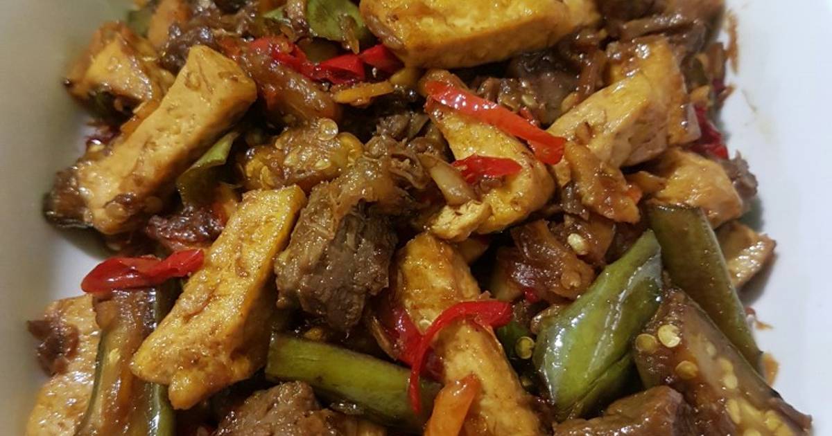 16 resep tumis terong tahu daging enak dan mudah - Cookpad