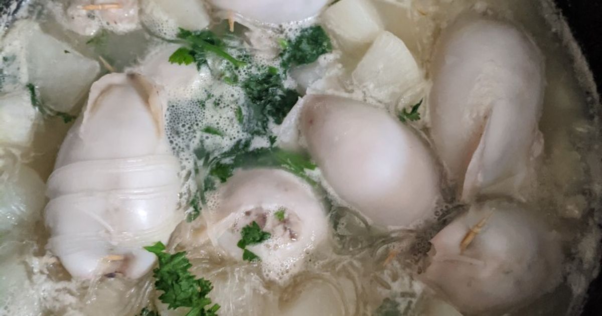 Stuffed Squid Soup Recipe By Helena