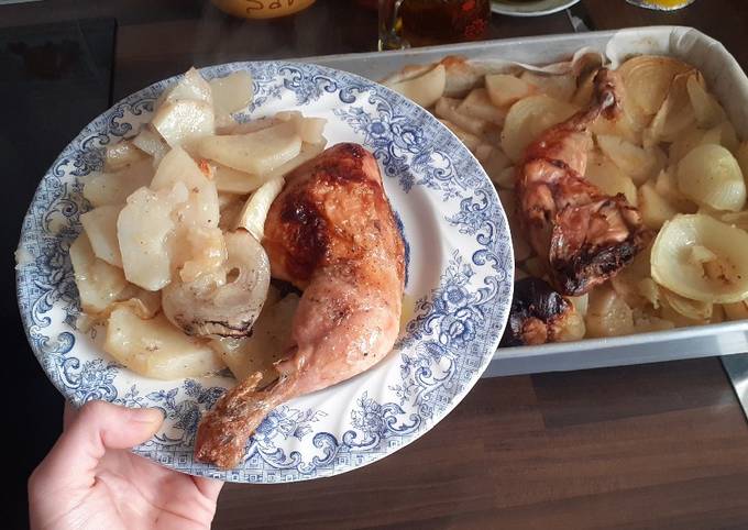 Asado de muslos de pollo Receta de Andrea - Cookpad