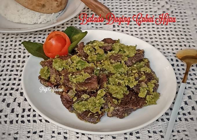 Resep Balado daging cabai hijau oleh Puji Winarni - Cookpad