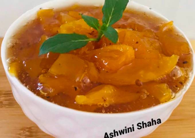 आंबा जाम किंवा साखर आंबा (sakhar amba recipe in marathi) रेसिपी Ashwini ...