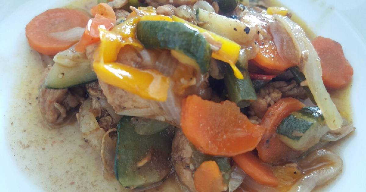 Pollo con vegetales Receta de Maymith- Cookpad