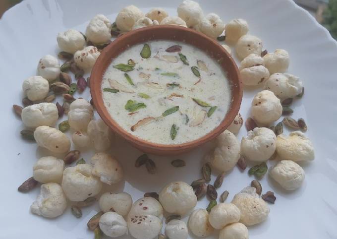Shahi foxnut dry fruits firni Recipe by Shalini Agarwal - Cookpad