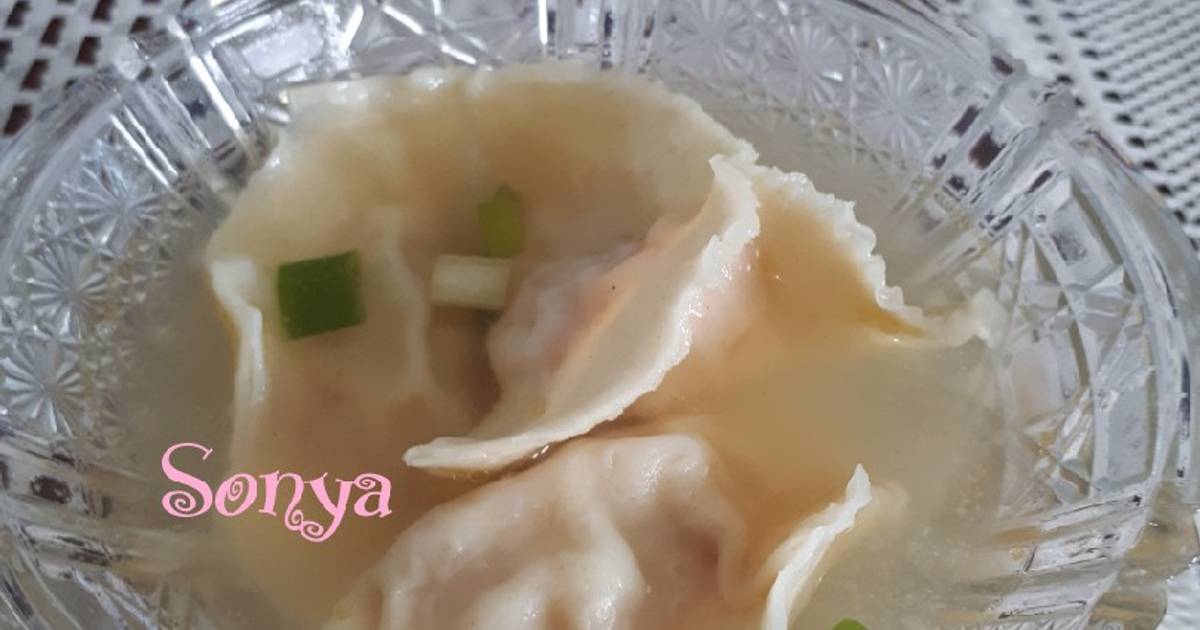 Resep Chicken shrimp dumpling || sop pangsit isi ayam udang oleh sonya ...
