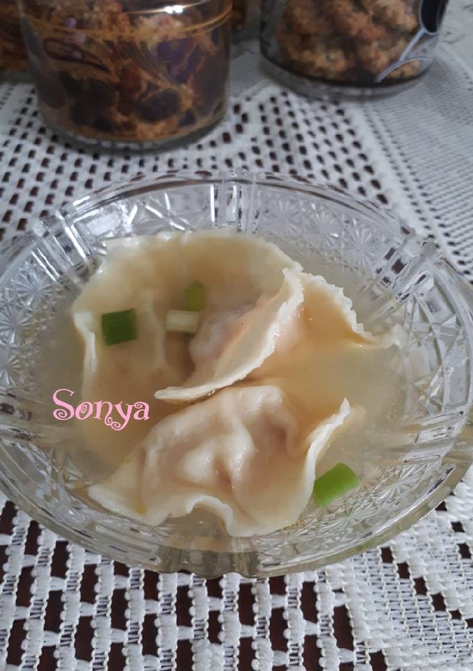 Resep Chicken shrimp dumpling || sop pangsit isi ayam udang oleh sonya ...
