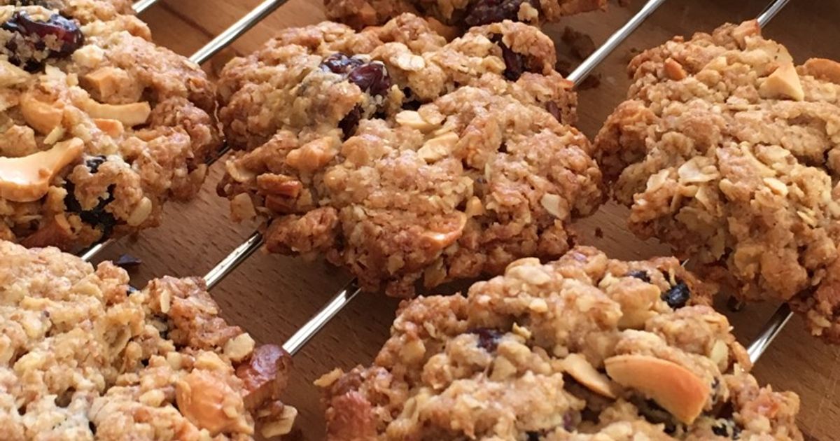 Crunchy Cookies With Cashew Nuts And Cranberries 🍪 Recipe By Becky