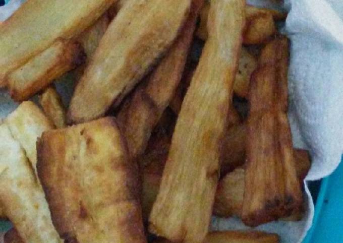 Mandioca frita. Súper fácil para una picada!! Receta de Carolina - Cookpad