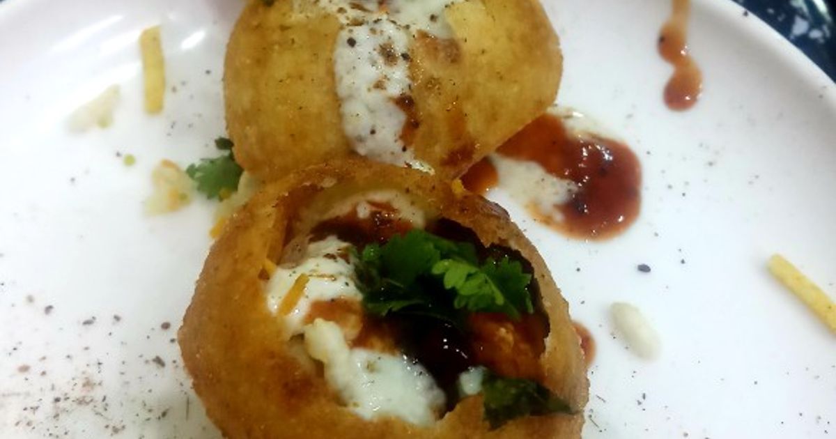 Stuffed Chur Mur Dahi Golgappa Recipe by Prerna Mohit Khurana - Cookpad