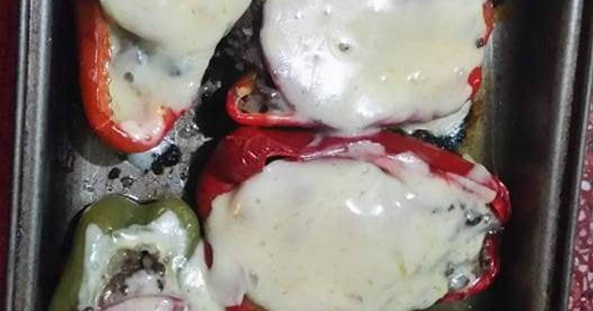 Morrón verde y rojo rellenos #almanaque2025 Receta de Ana Claudia ...