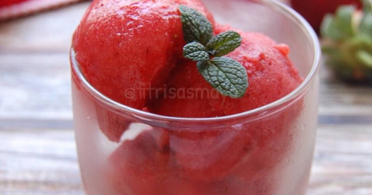 Resep Strawberry Sorbet oleh Fitri Sasmaya - Cookpad