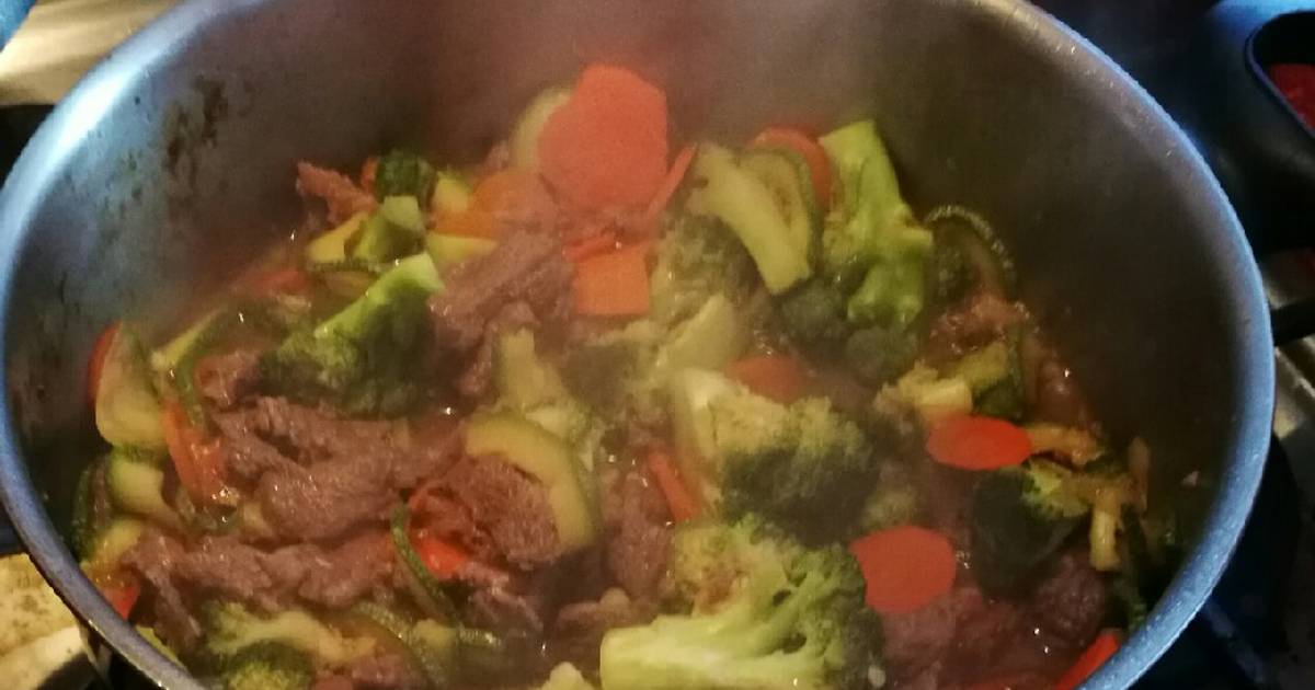 Brocoli con carne de res - 517 recetas caseras- Cookpad