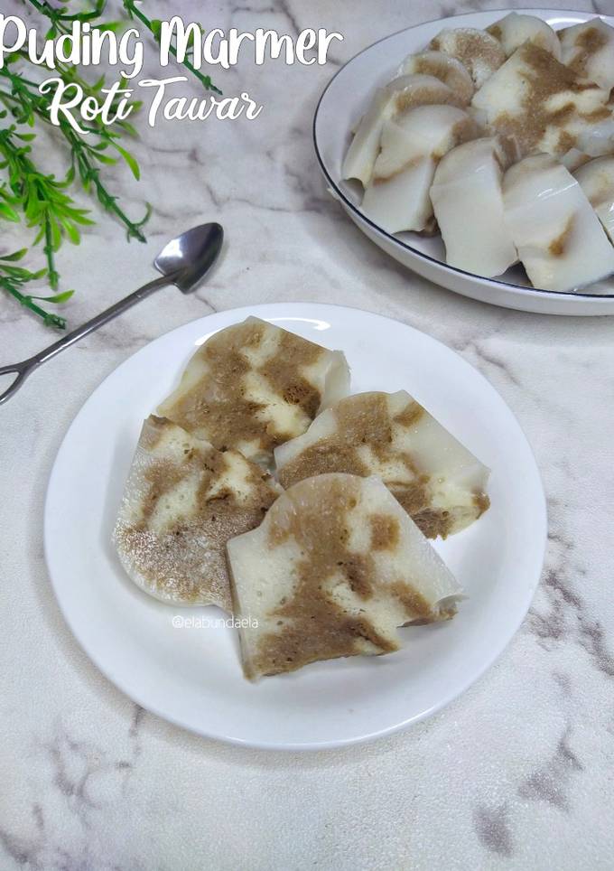 Resep Puding Marmer Roti Tawar oleh Bunda Ela - Cookpad