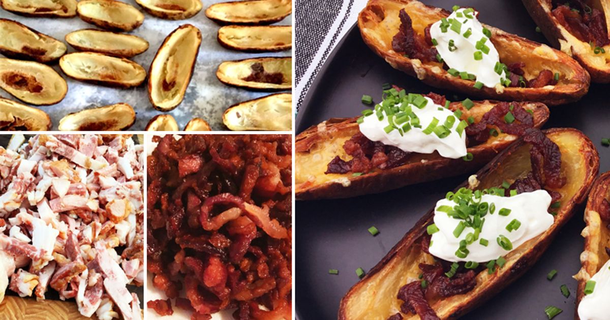Fullblood Wagyu Beef Bacon Crispy Potato Skins Recipe By Double8 Cattle ...