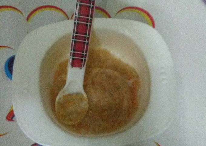Resep Mpasi bubur saring nasi brotel (brokoli&wortel) oleh Siti ...