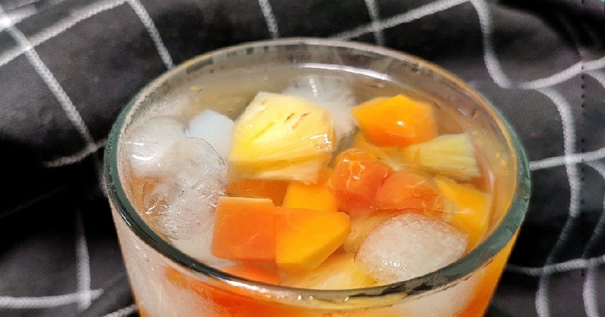 Resep es buah cocktail dengan sitrun rumahan enak dan mudah - Cookpad