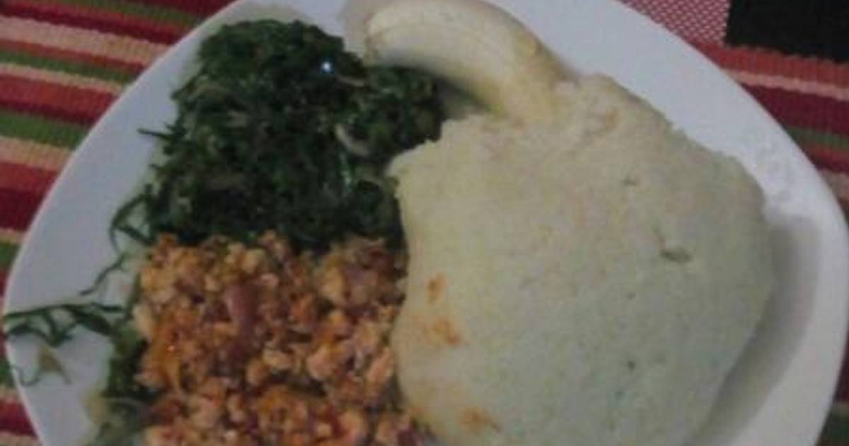 Eggs,Ugali with Fried kales Recipe by Jedy - Cookpad