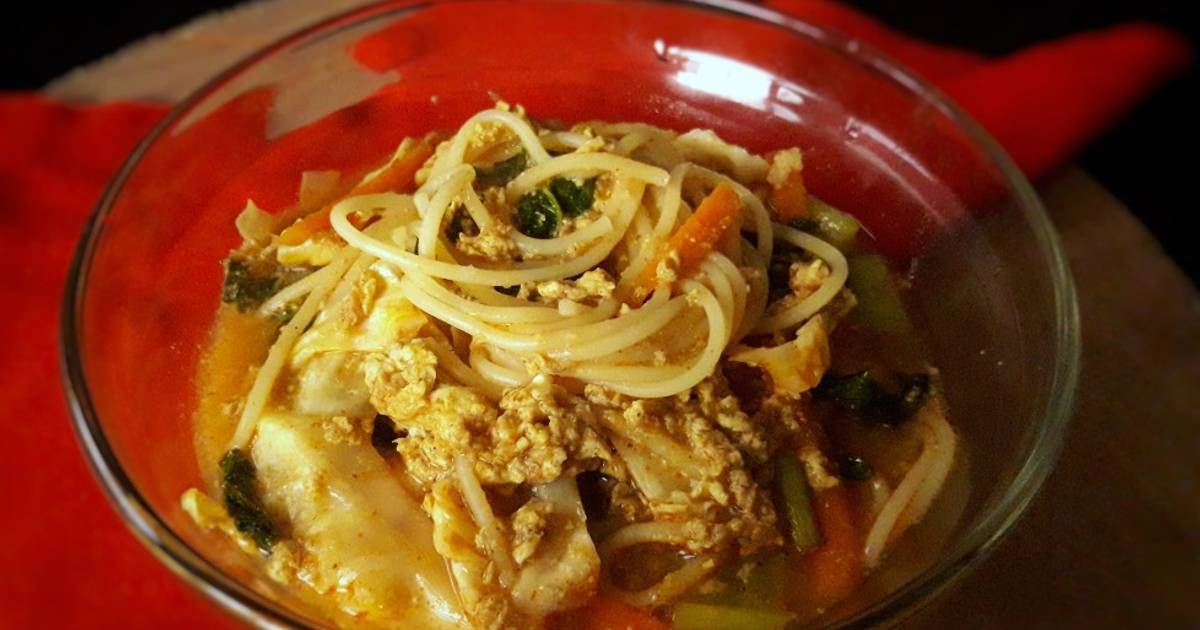 Resep Spaghetti Kuah Kari oleh Pawon mair (Irma Rahmawati) - Cookpad