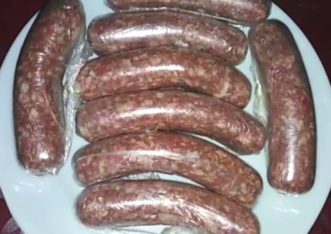 Homemade Beef Sausages Recipe By Haya Ali Cookpad
