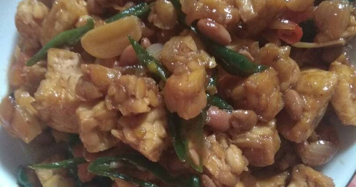 Resep Tahu tempe tauco pedas gurih oleh indah - Cookpad