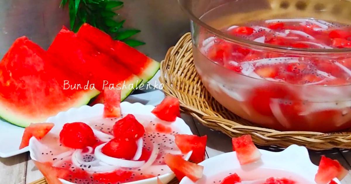 Resep 🇮🇩 Es Merah Putih Kelapa Semangka 🇮🇩 oleh Bunda Pashalenko - Cookpad