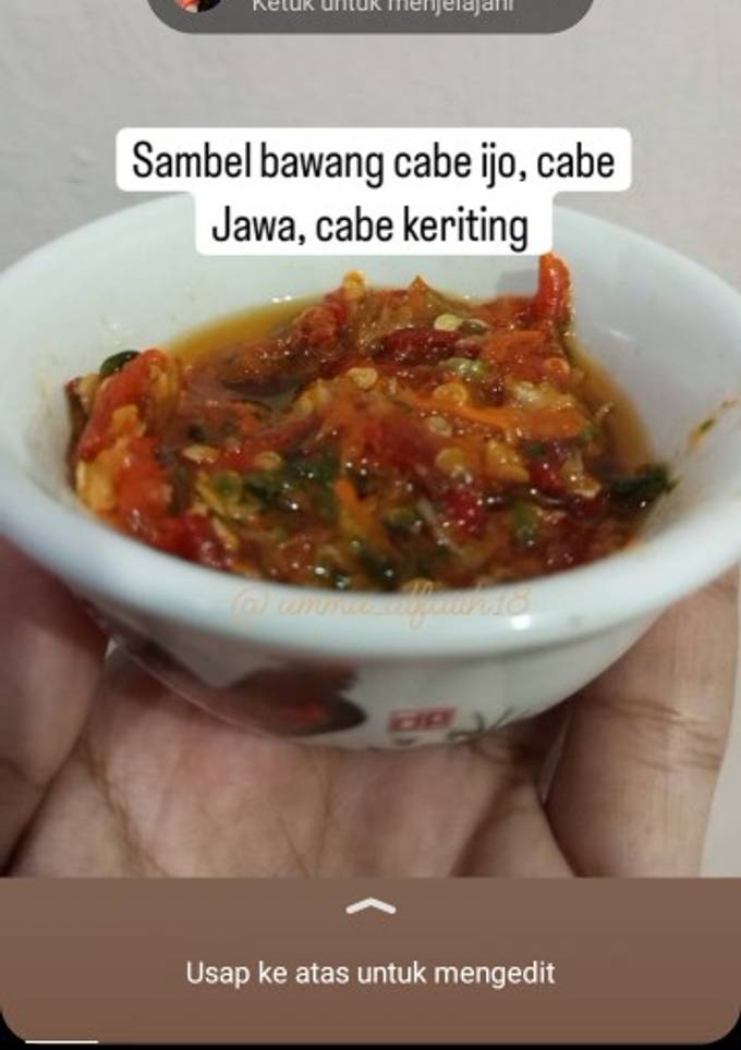 Resep Sambel bawang cabe ijo keriting, cabe Jawa ala Ummu al oleh ...