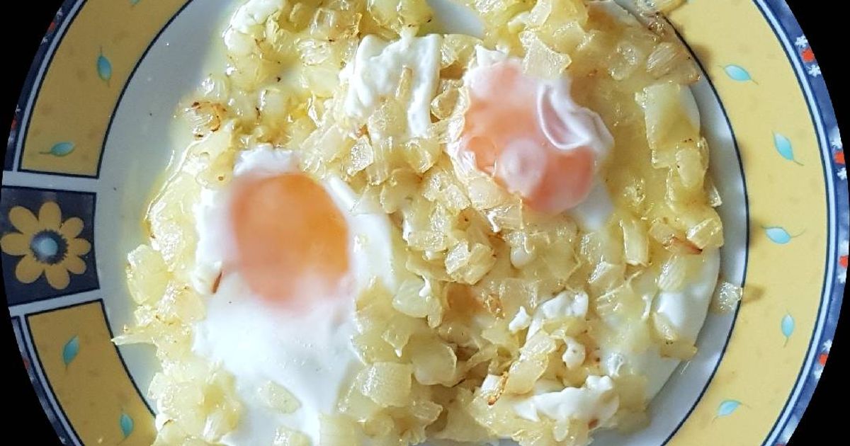 Huevos Fritos Con Cebolla Receta de Juan Felipe