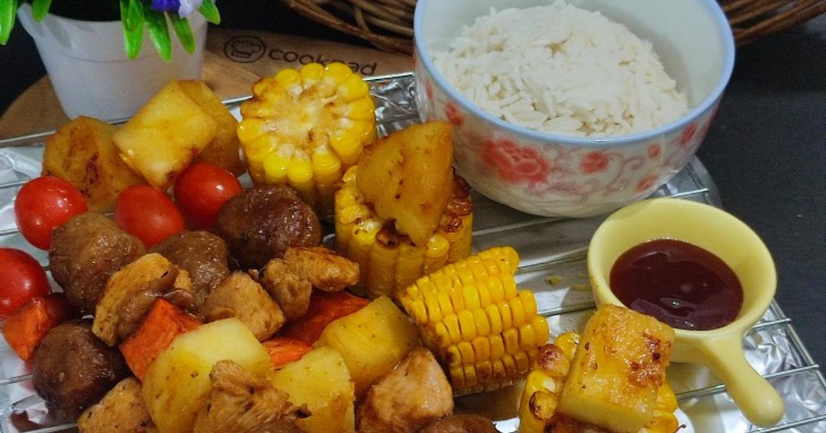 Resipi Hawaiian BBQ Combo🍢🍗🥩 oleh Aza Aaj - Cookpad