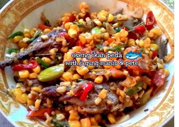 Resep Oseng ikan peda 🐟 with jagung manis & pete 😋 oleh Anggita - Cookpad