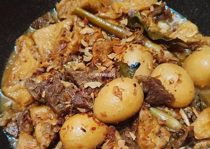 Resep Semur Daging Telur Tahu oleh Winni Titis - Cookpad
