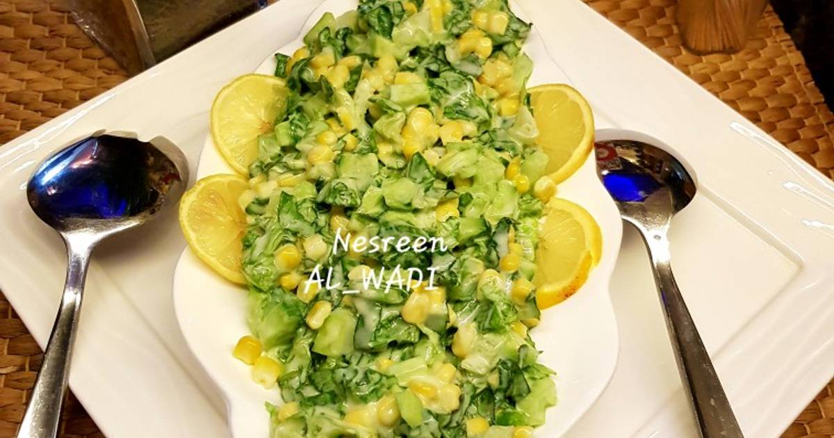 طريقة عمل سلطة الخس بالذرة على اصولها بطريقة سهلة وسريعة من Nesreen Al-wadi - كوكباد