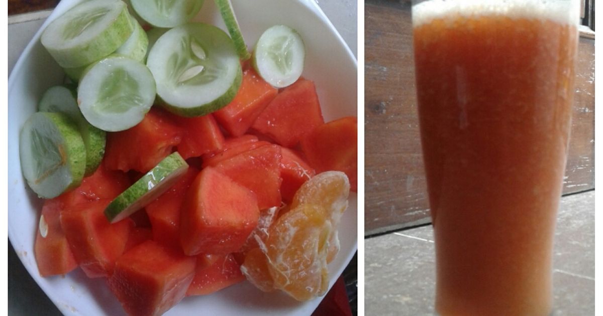 Resep Jus Tiparuk😊(Timun Paya Jeruk) oleh mamah Al - Cookpad