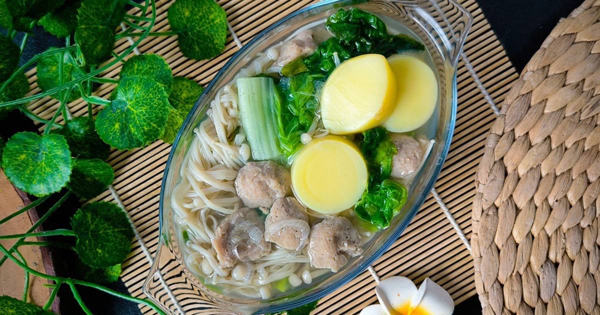 848 resep sup jamur enoki enak dan mudah - Cookpad