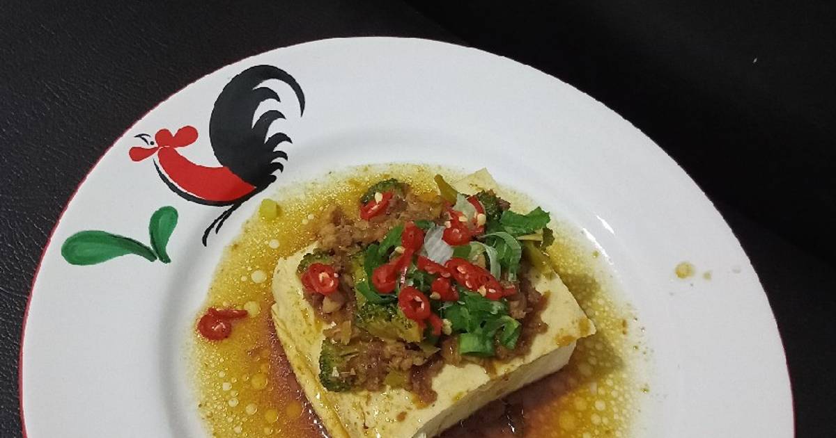 Resep Steam Tahu Cina (Steam Tahu Sutera) Siram Brokoli oleh eka ...
