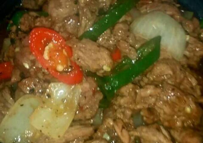 Resep Sapi Lada Hitam Simple Beef Black Pepper Oleh Vidyaulia Cookpad