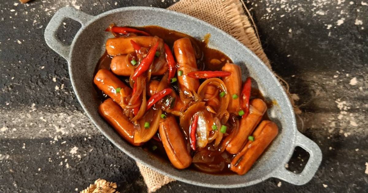 Resep Sosis Saus Kecap Lada Hitam oleh Nauzaery Setyo - Cookpad