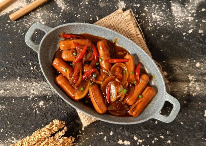 Resep Sosis Saus Kecap Lada Hitam oleh Nauzaery Setyo - Cookpad