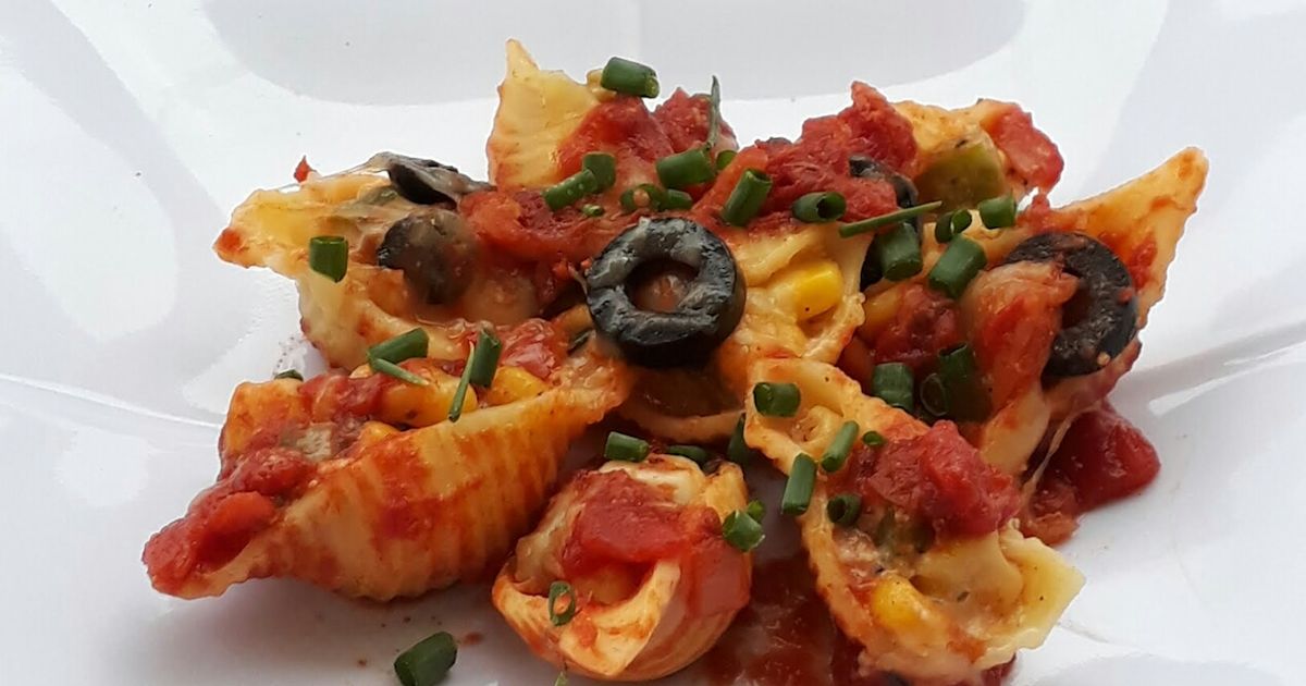Cheese And Vegetable Stuffed Shell Pasta Recipe by Ruchi Sharma - Cookpad